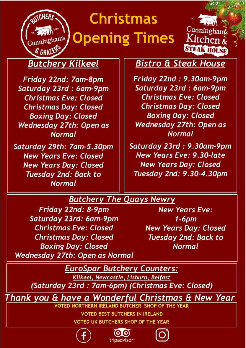 Butchers Kilkeel | Family Farm Butcher | Cunninghams Butchers